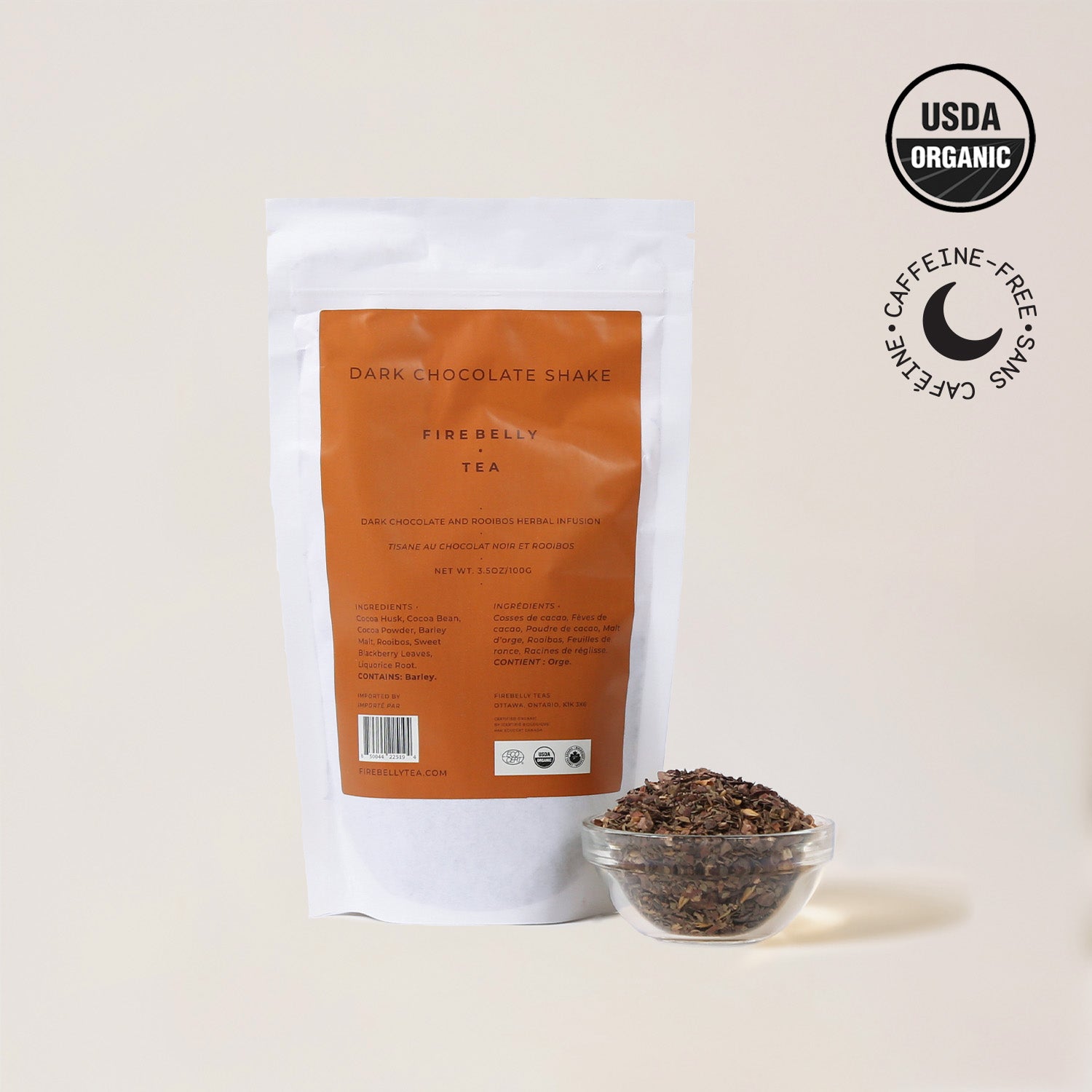 Organic Chocolate Herbal Tea | Caffeine-Free Loose Leaf Tea with Cocoa ...